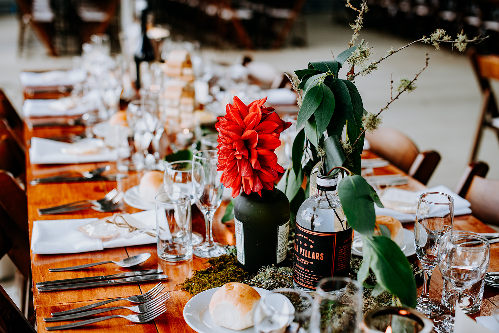 7ft Rustic Rectangle Tables – Gold Event Hire